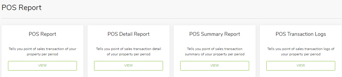Report – POS Report – GuestPro Knowledge Base