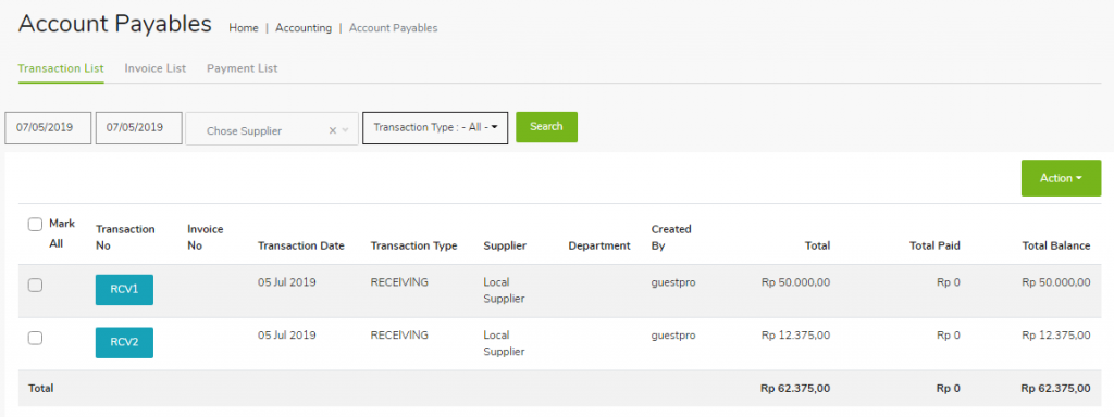 Accounting – Account Payables – GuestPro Knowledge Base