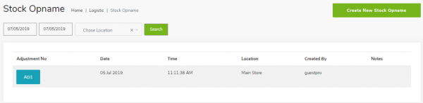 Inventory – Stock Opname – GuestPro Knowledge Base