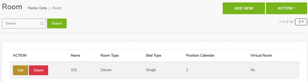 Master Data – Room – GuestPro Knowledge Base