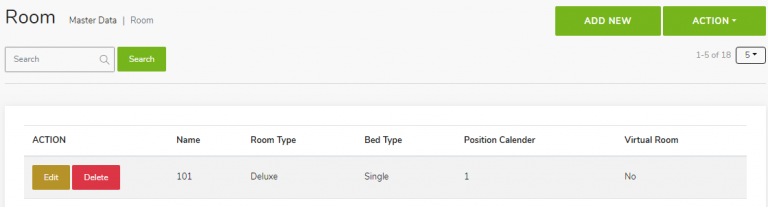 Master Data – Room – GuestPro Knowledge Base
