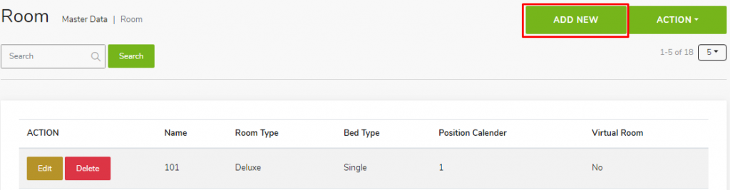 Master Data – Room – GuestPro Knowledge Base