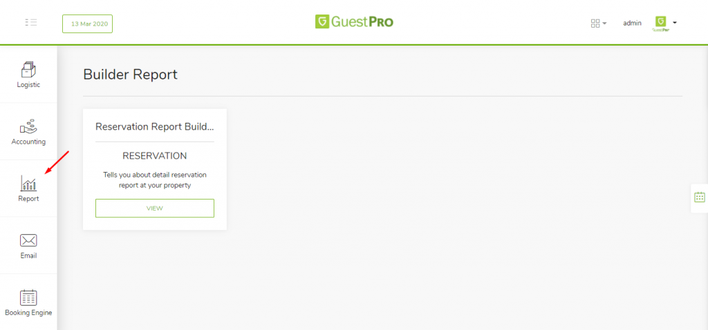 Report – Report Builder – GuestPro Knowledge Base