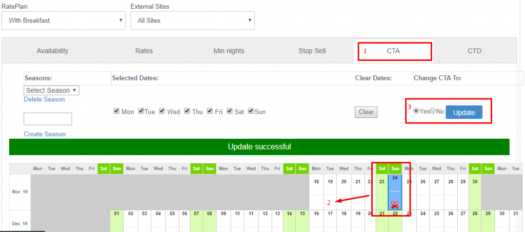 Channel Manager – CTA & CTD – GuestPro Knowledge Base