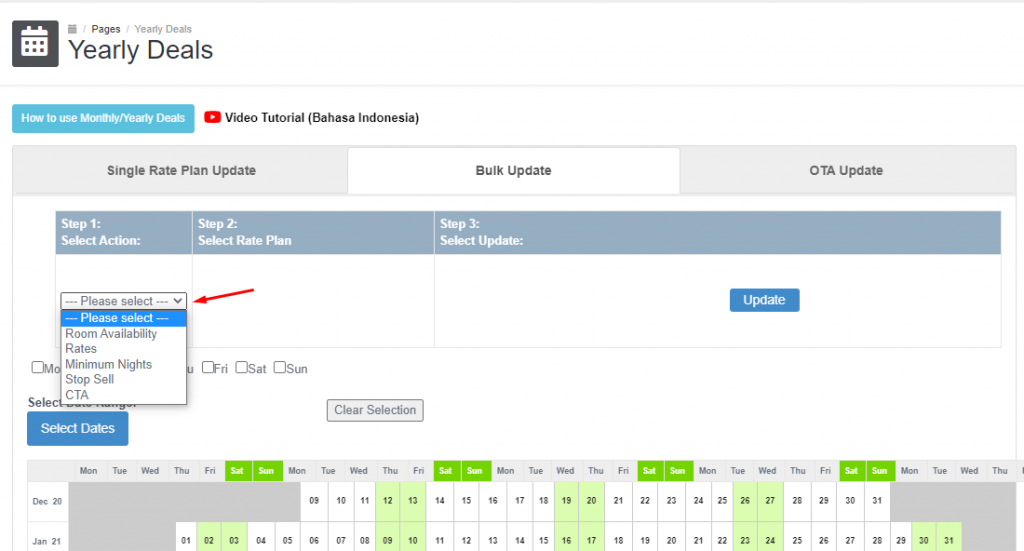 Channel Manager – Bulk Update – GuestPro Knowledge Base