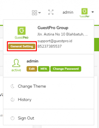 General Setting – GuestPro Knowledge Base