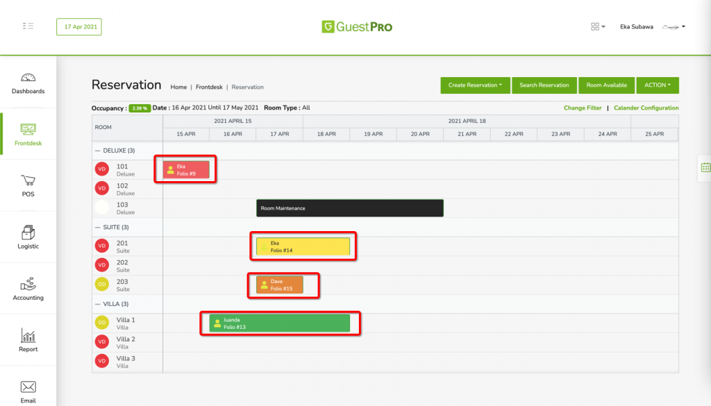 Calender Configuration – GuestPro Knowledge Base
