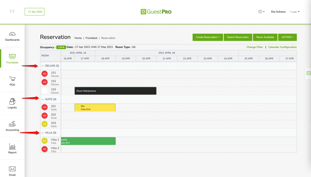 Calender Configuration – GuestPro Knowledge Base