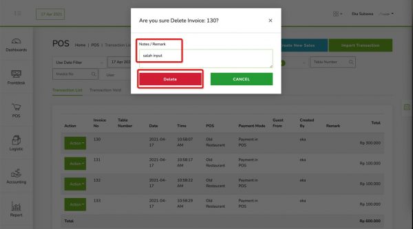 Cara Void Transaksi di POS – GuestPro Knowledge Base