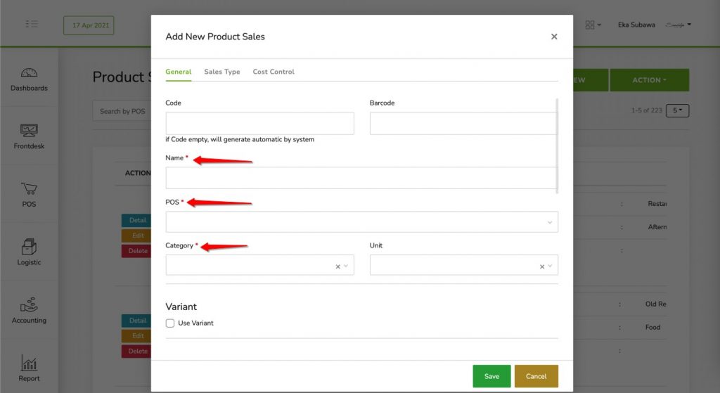 Cara Menambahkan Product Sales – GuestPro Knowledge Base