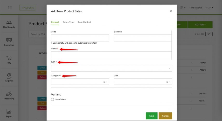 Cara Menambahkan Product Sales – GuestPro Knowledge Base