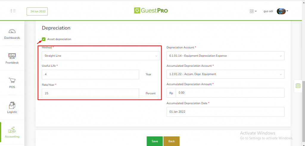 Accounting – Asset Management – GuestPro Knowledge Base