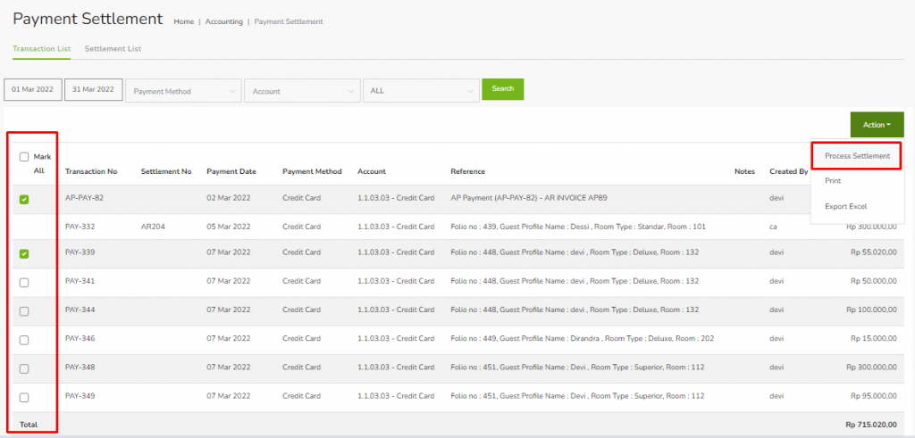Accounting – Payment Settlement – GuestPro Knowledge Base