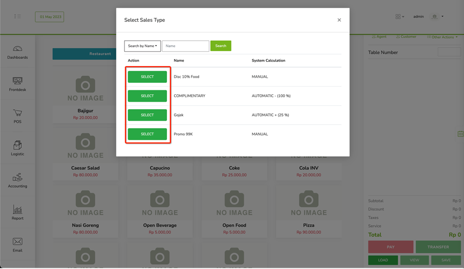 Cara Input Complimentary di POS – GuestPro Knowledge Base