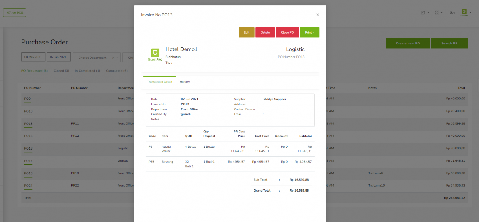 Purchase Request (PR) & Purchase Order (PO) – GuestPro Knowledge Base